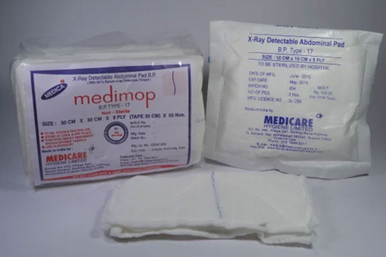 X-Ray Detectable Abdominal Pad/Swab | Celery Pharma India
